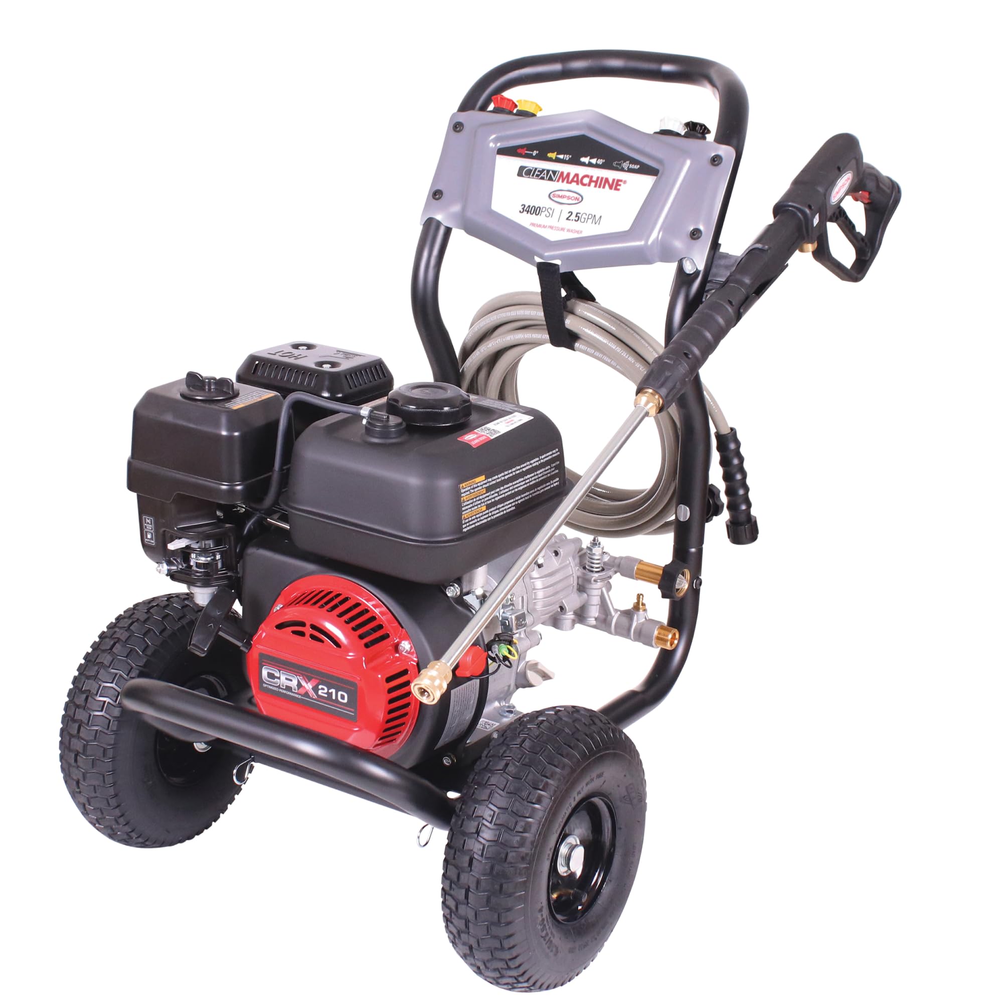 Simpson Cleaning 3400 PSI Gas Pressure Washer, 2.5 GPM Power Washer for ...