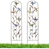 Amazon.com : Blulu 4 Pack Hummingbird Metal Garden Trellis for Climbing ...