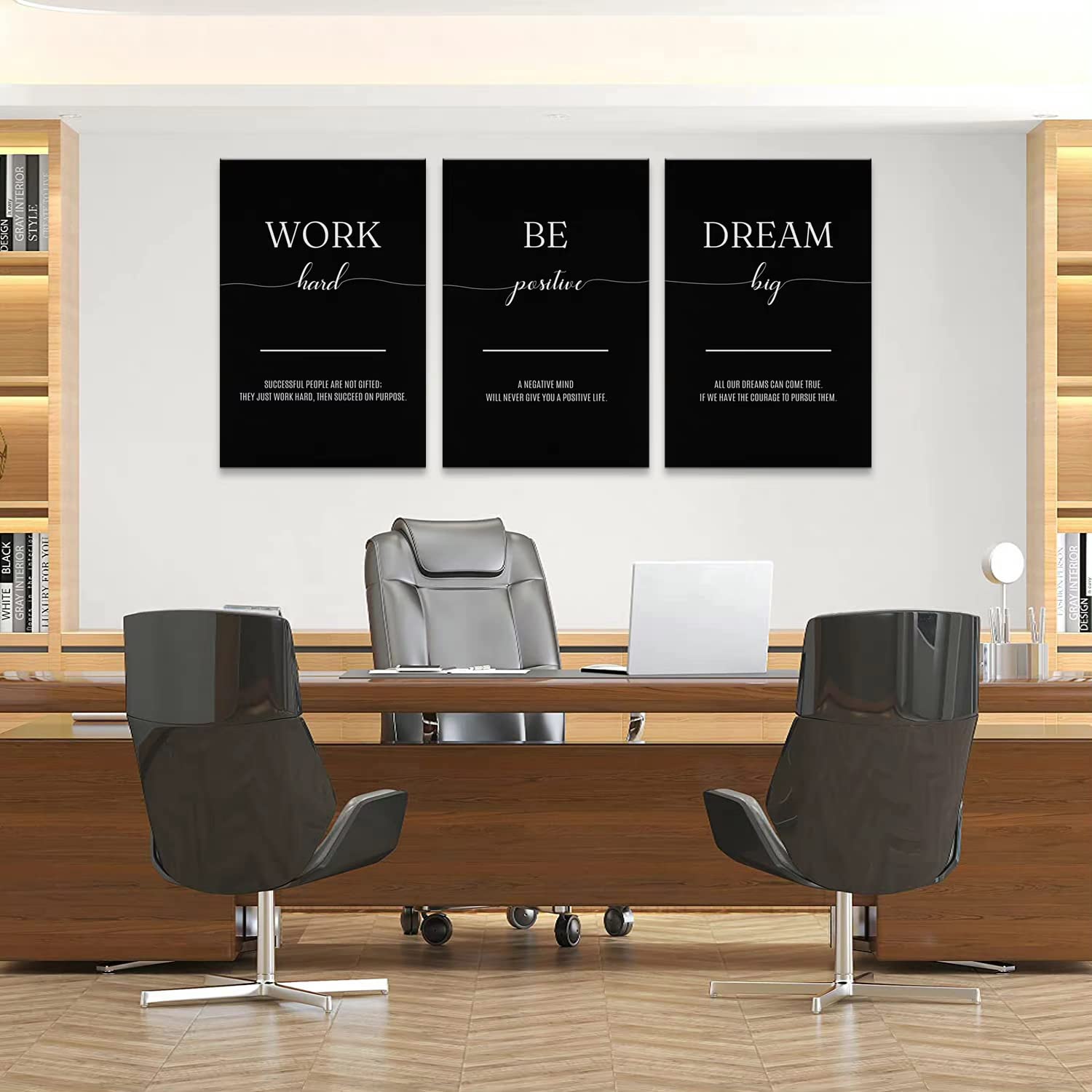 3 Piece Motivational Wall Art Motivational Posters Work Hard Wall Art ...