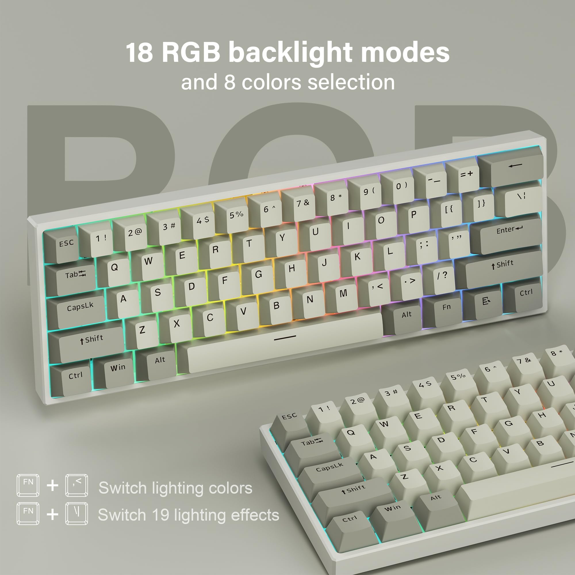 Mua Retro Keyboard- XVX H61 60 Percent Keyboard with Hot Swappable,RGB ...