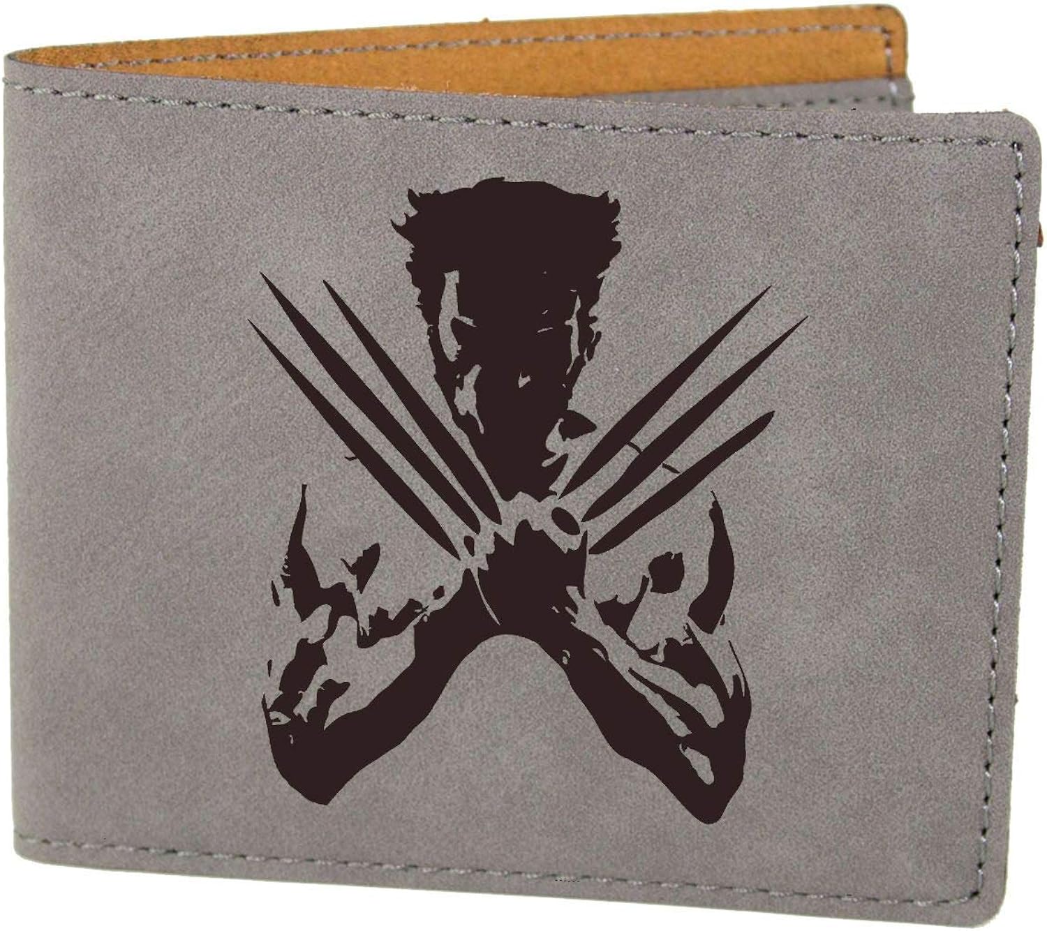 Amazon.com: X-Men Wolverine Laser Engraved Vegan Leather Wallet ...