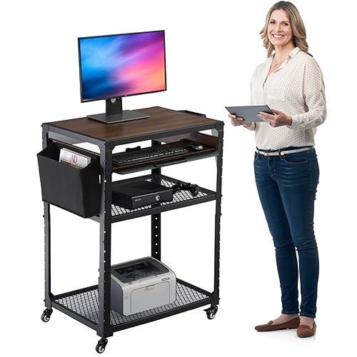 AV Cart with Keyboard Tray, Line Leader AV Cart, Presentation Cart ...