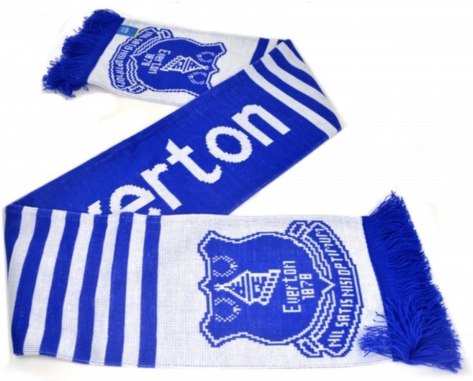 Everton Unisex's Word Mark Scarf-Multi-Colour, One Size: Amazon.co.uk ...