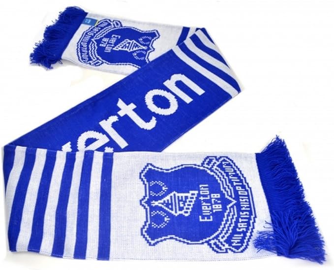 Everton Unisex's Word Mark Scarf-Multi-Colour, One Size: Amazon.co.uk ...