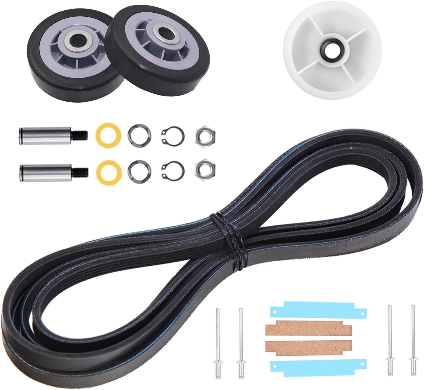 Amazon.com: 12001541, 303373, 303373K Dryer Drum Roller Kit & 306508 ...