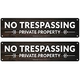 Amazon.com : T&R Large No Trespassing Sign Private Property Sign with ...