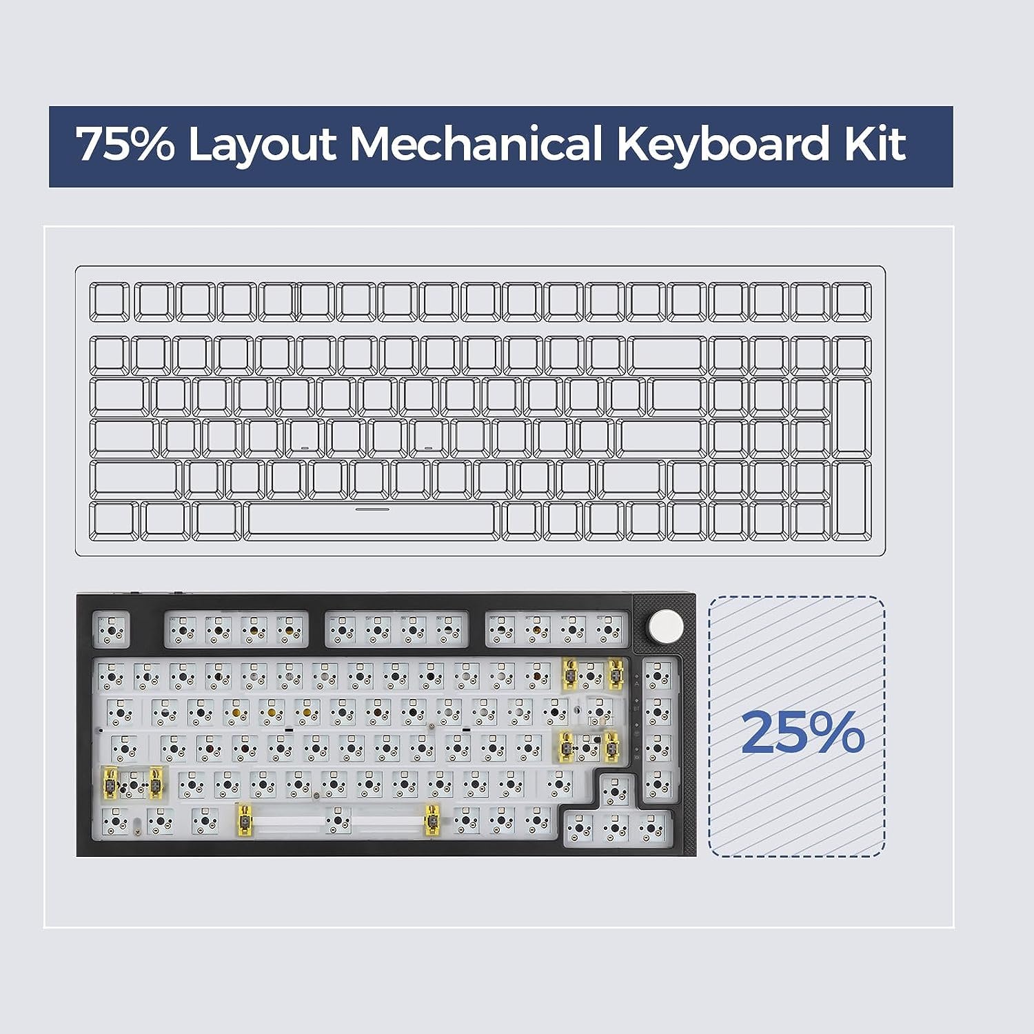 Mua EPOMAKER Reccazr KW75S 75% Gasket Mount Hot Swap Compatible 2.4Ghz ...