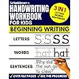 Amazon.com: Handwriting Workbook for Kids: 3-in-1 Writing Practice Book ...