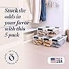 HOMZ 5-Pack Latching Lid, Clear Plastic Storage Organizer Bins, 7.5 ...