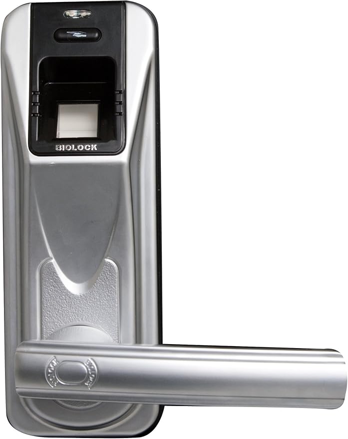 BIOLOCK 333 SN-BK Biometric Fingerprint Entry Lever Door Lock with ...