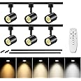 TuyuBEE 6 Lights LED Track Lighting Kit with 6.6FT H Type Track Lighting Rails, Modern Kitchen ...
