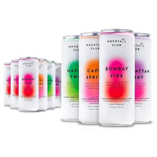 Mocktail Club Variety Pack Non-Alcoholic Sparkling Craft Cocktail ...