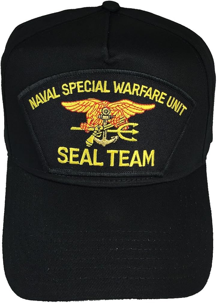 Naval Special Warfare Unit Seal Team Cap - Black HAT - Veteran Owned ...