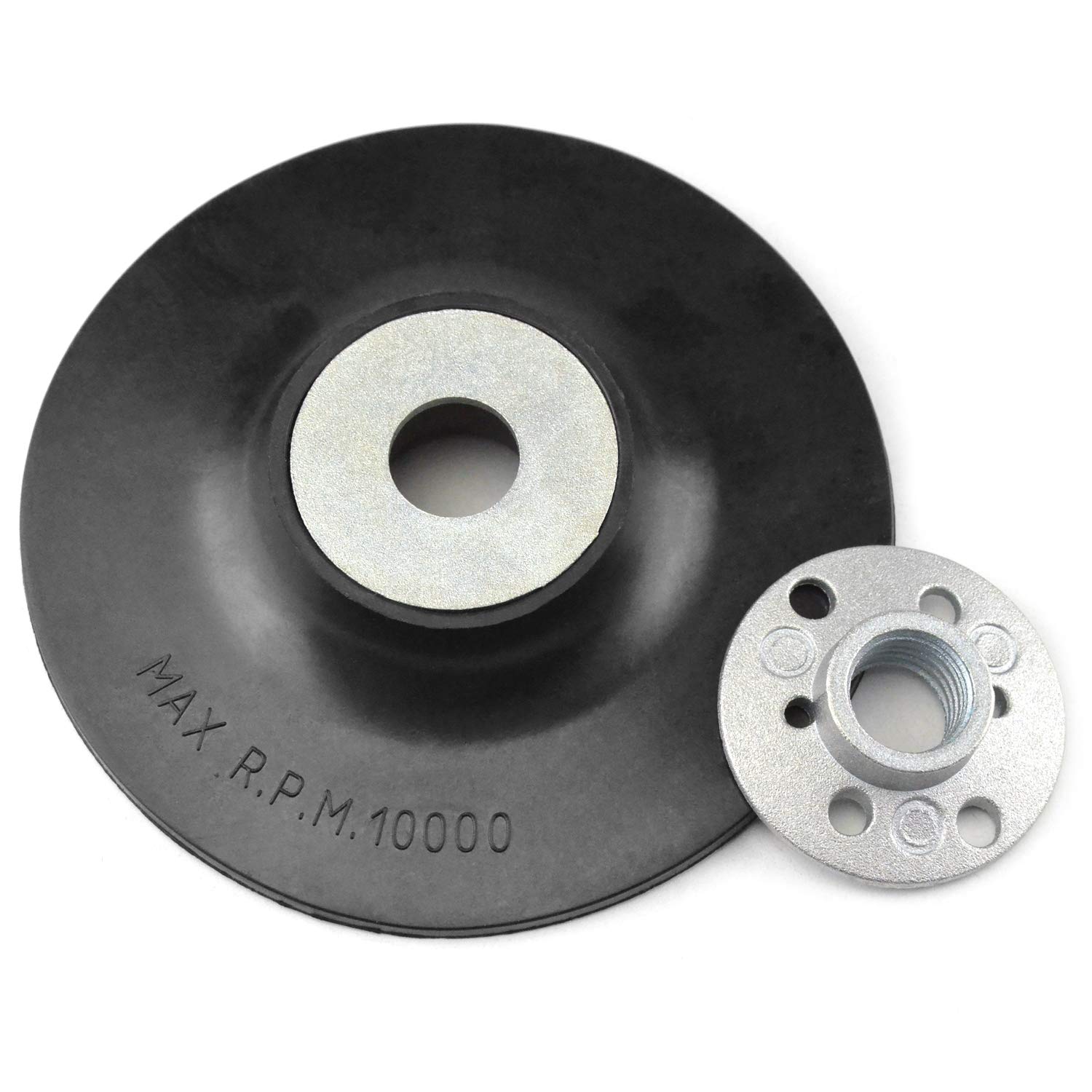 4-1/2-Inch Sanding Disc Backing Pad with 5/8”-11 Thread Lock Nut Resin ...