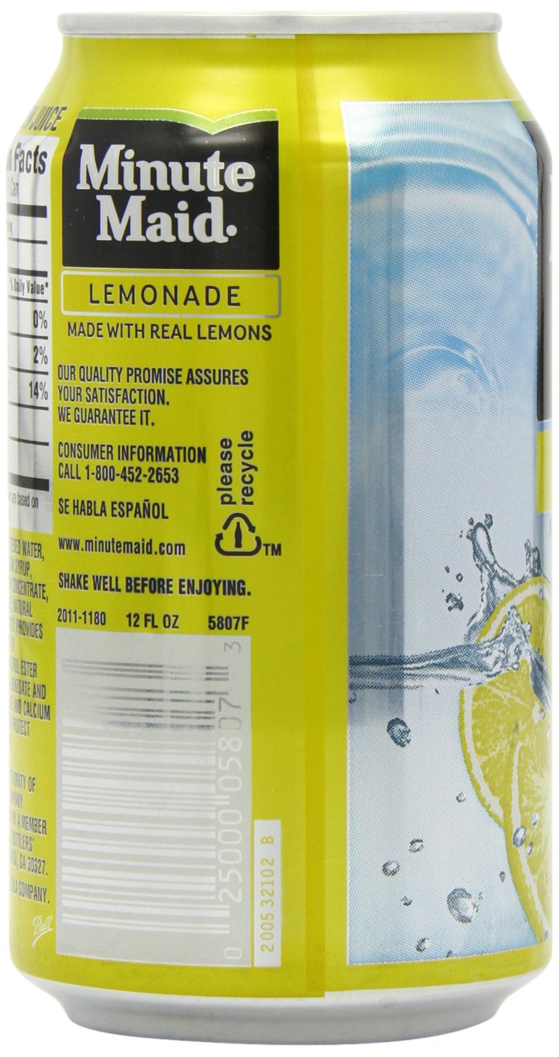 Minute Maid Lemonade Fridgepack Cans, 12 Ounce (Pack of 12)