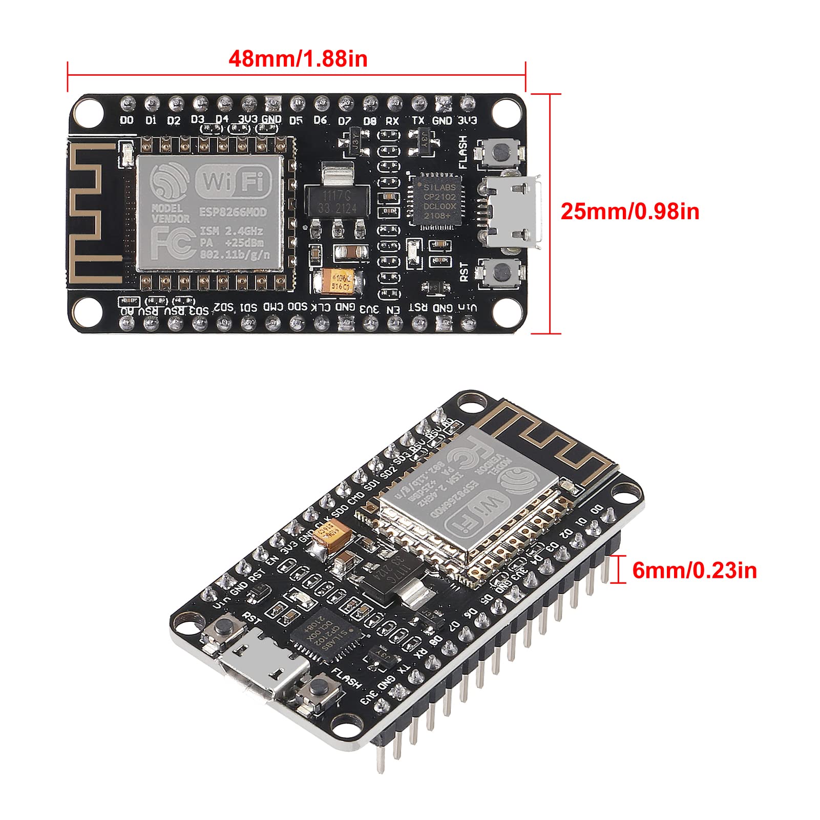 Mua DORHEA 5PCS ESP8266 ESP-12F Development Board Internet NodeMCU WiFi Serial Wireless Module ...