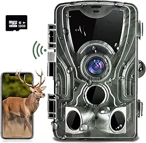 WiFi Trail Camera 4K 30MP, Bluetooth Hunting Game Camera Sends Picture ...