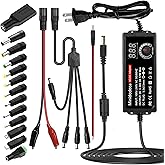 Amazon.com: Universal Power Supply 3V~24V 3A 72W Adjustable Variable 3V 5V 6V 9V 12V 15V 18V 20V ...