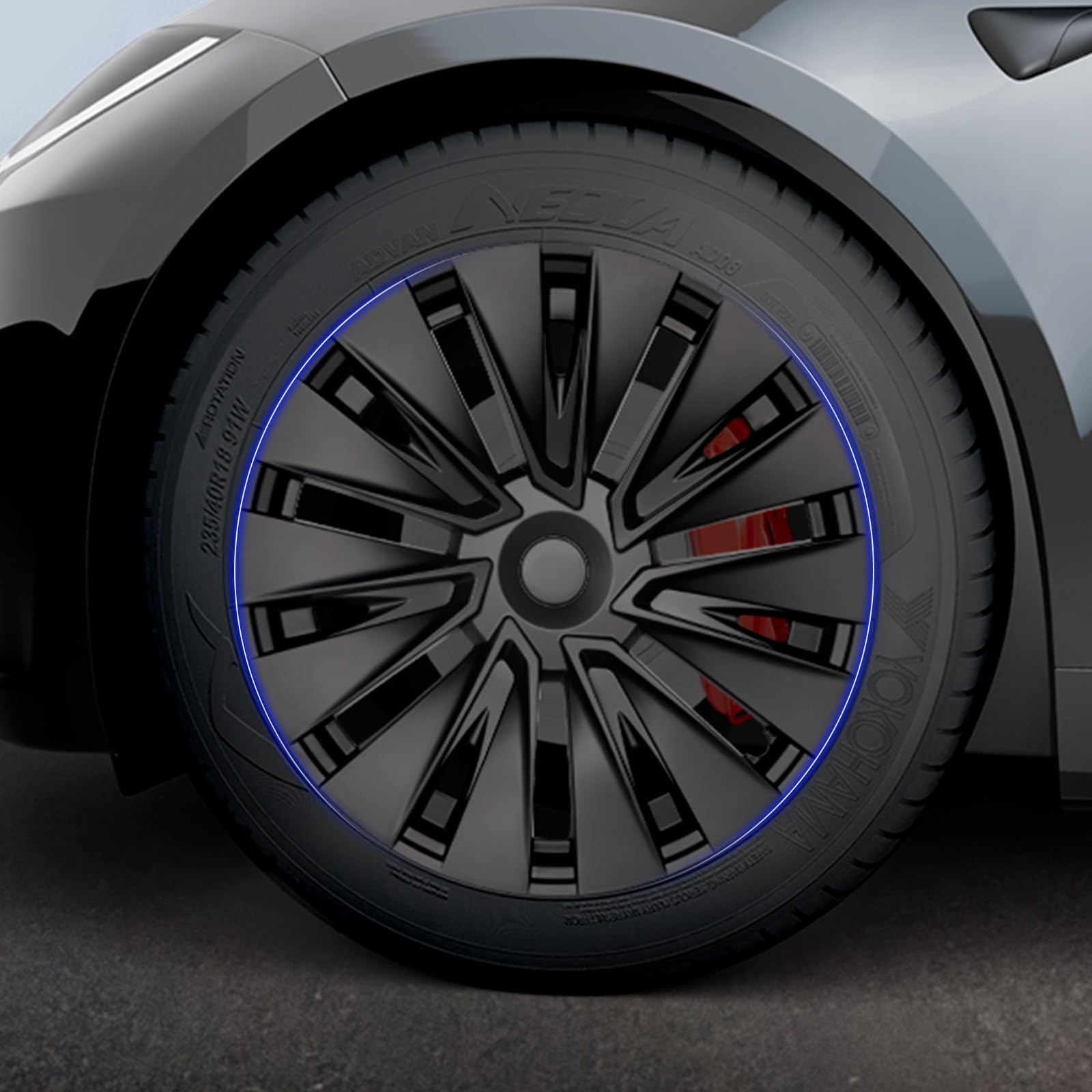 CNTSLNB for Tesla Model Y Wheel Covers 19 Inch Wheel Cover Hubcaps for ...