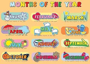 Inspirational Classrooms 3156206 - Póster de los Meses del año: Amazon ...
