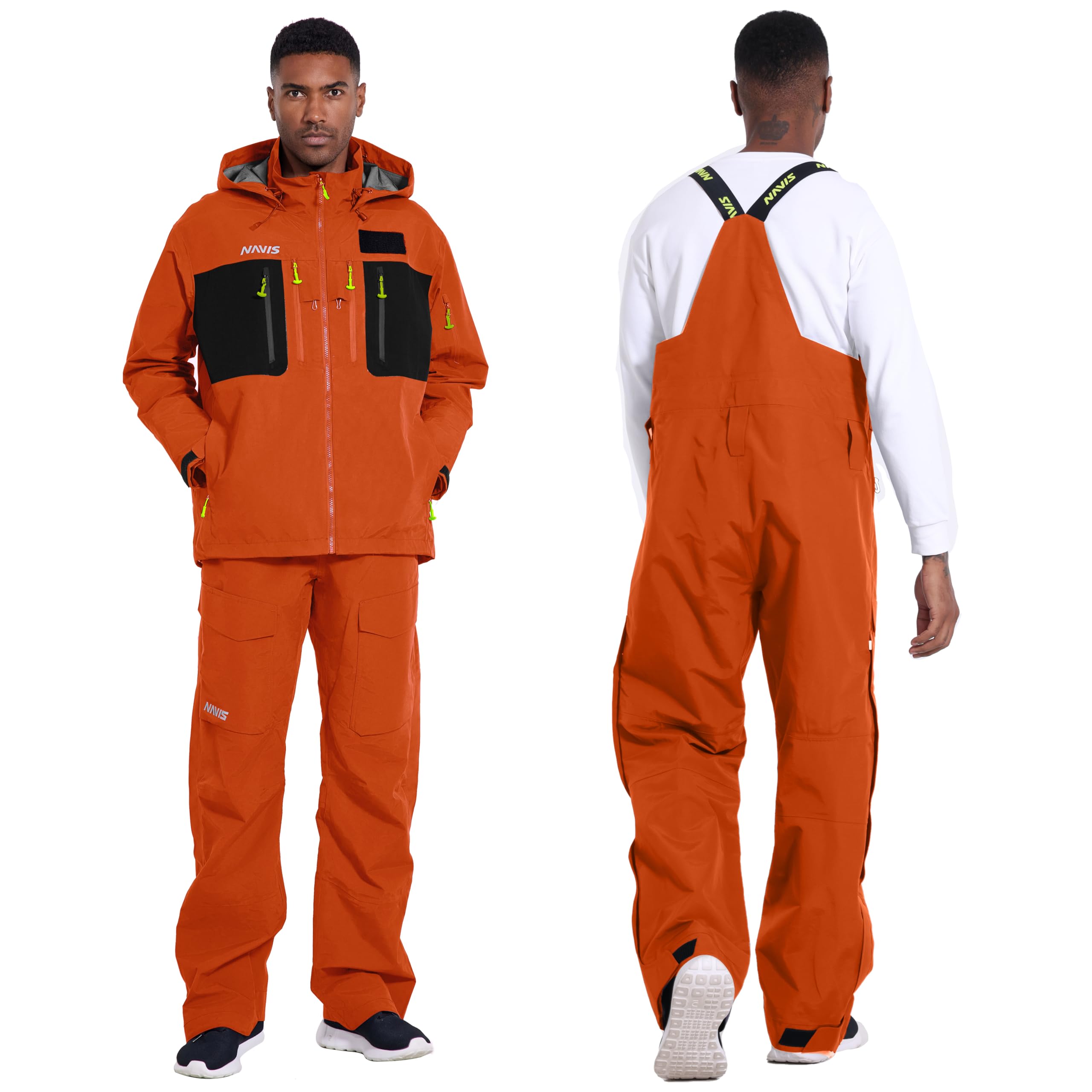 NAVIS MARINE Fishing Pro Rain Suit : 3-Layer Waterproof Hard Shell ...