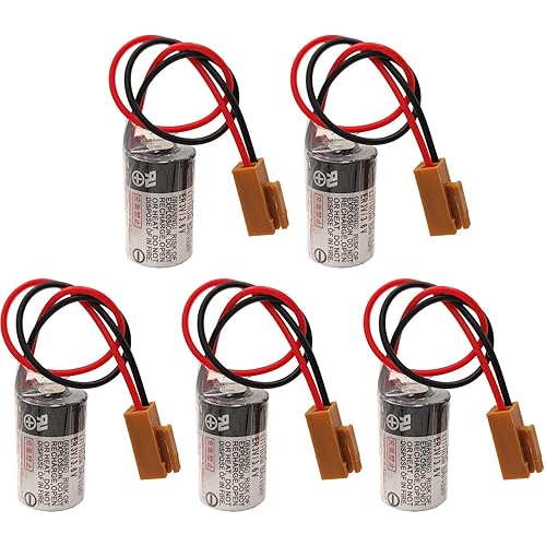 (5-Pack) 1200mAh ER3V 3.6V Lithium PLC Battery Compatible for Toshiba ...