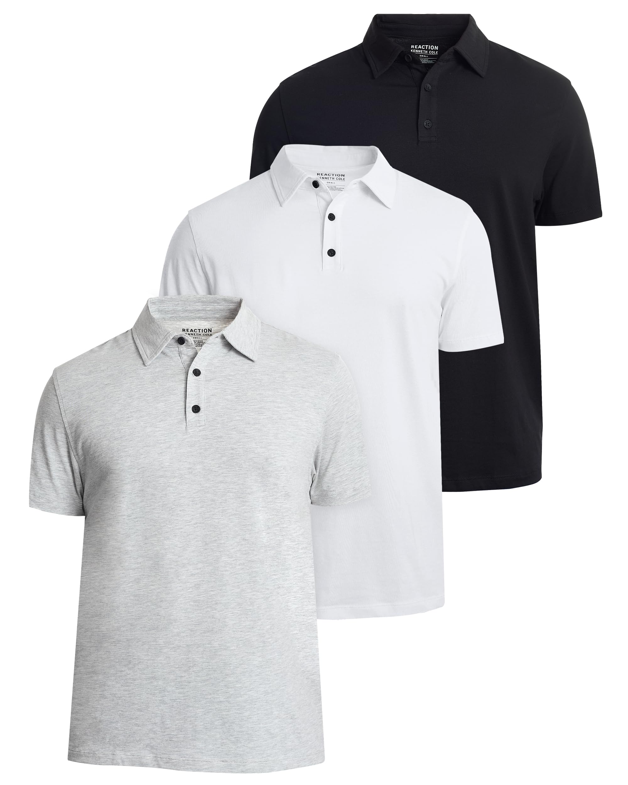 Mua Kenneth Cole REACTION Dress Polo Shirts for Men 3 Pack - Polo ...