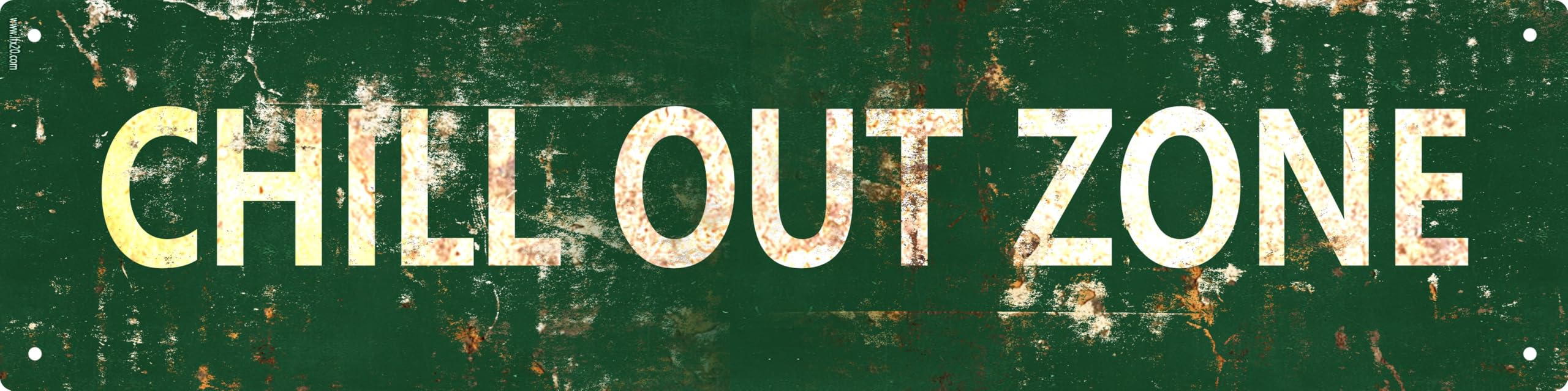 Vintage Tin Sign Retro Metal Chill Out Zone Signs Stylish Wall Art ...