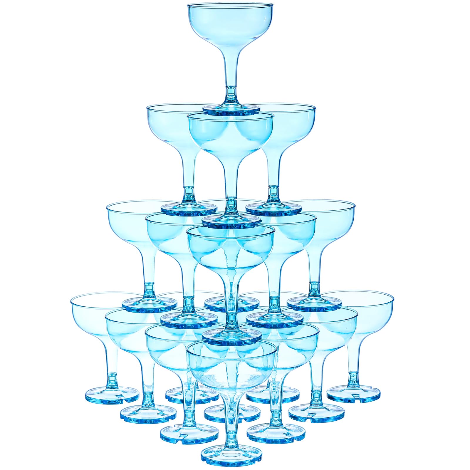 Zopeal 50 Pcs Champagne Glasses 5 oz Unbreakable Plastic Martini ...