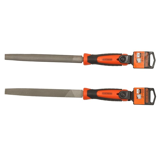 BLACK+DECKER BDHT22144 200mm 2nd Cut Steel Flat File With BLACK+DECKER ...
