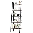 Amazon.com: FINETONES 5-Tier Ladder Shelf, Ladder Bookshelf Bookcase ...