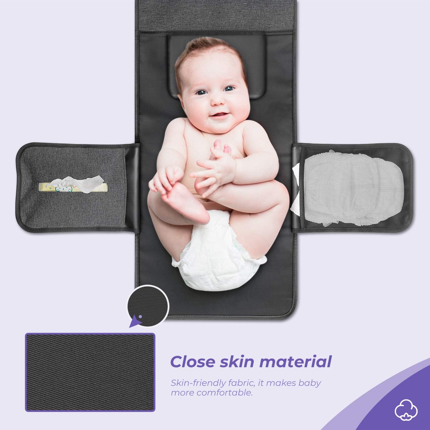 Materassini per fasciatoio borsa fasciatoio portatile con cuscino e 5 ...