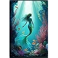 Amazon.com: Deep Sea Mermaid - Poster Print, Personalised Canvas Poster ...