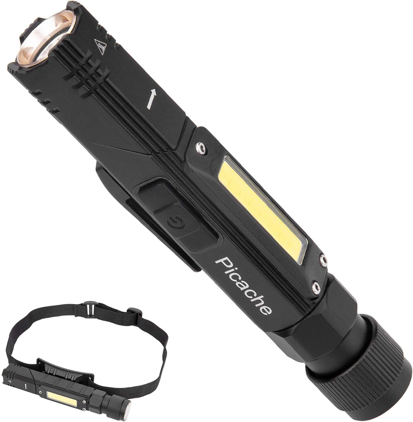 Led Tactical Flashlights Rechargeable Work Light, 5 Modes Magnetic ...