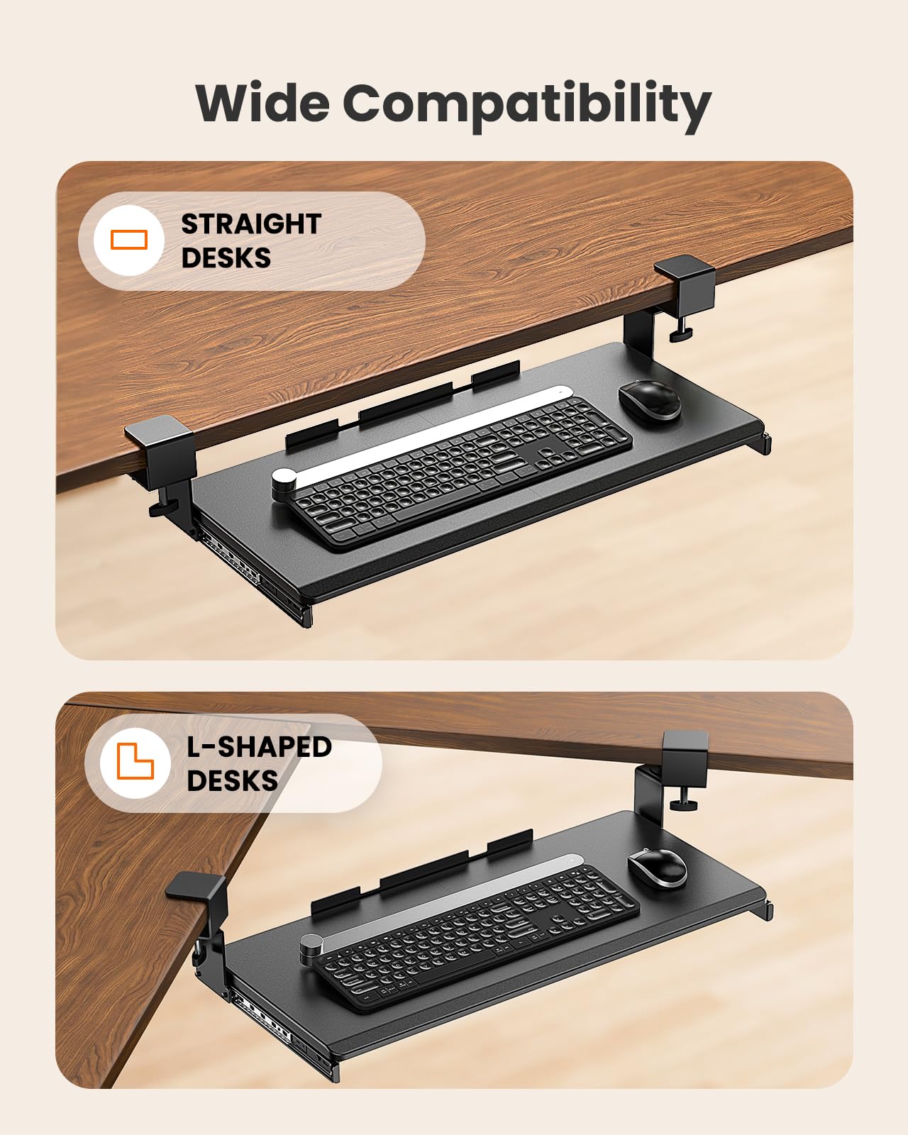 Mua ErGear Keyboard Tray Under Desk, Corner Keyboard Tray with 45 ...