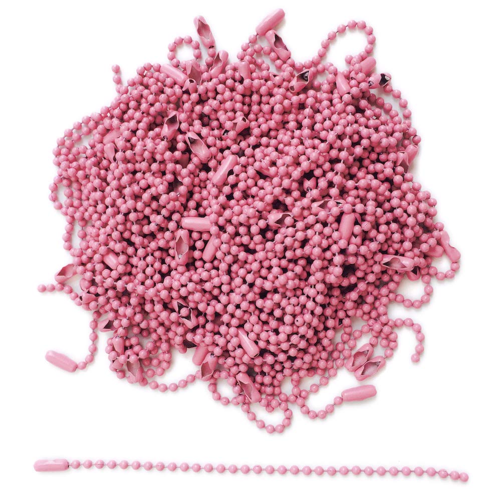 Amazon.com: 100-Pack - Pink - 4.5 Inch Ball Chains with Connector #3, 2 ...