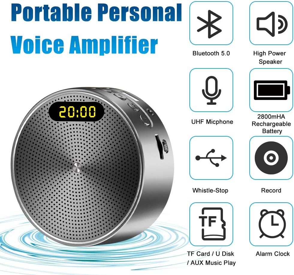 Portable Voice Amplifier 15W Bluetooth Speaker Personal PA System With ...