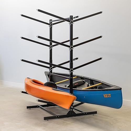 Teal Triangle Freestanding Kayak Storage Rack - Storage Rack for 8 ...