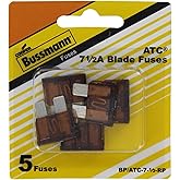 Amazon.com: Bussmann BP/ATC-1-RP ATC Automotive Blade Fuse (1 Amp (Card)), 5 Pack : Automotive