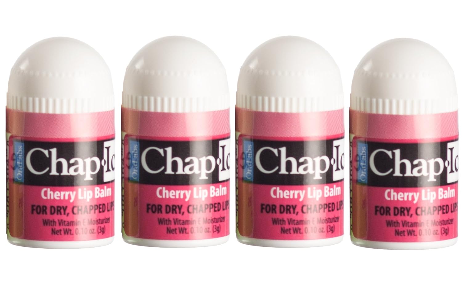 Amazon.com : Lot of 4 Oralabs Chap Ice Cherry Lip Balm Mini Cute Bonus ...