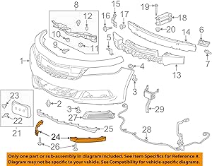 Amazon.com: Genuine GM Deflector Part# - 22990244: Automotive