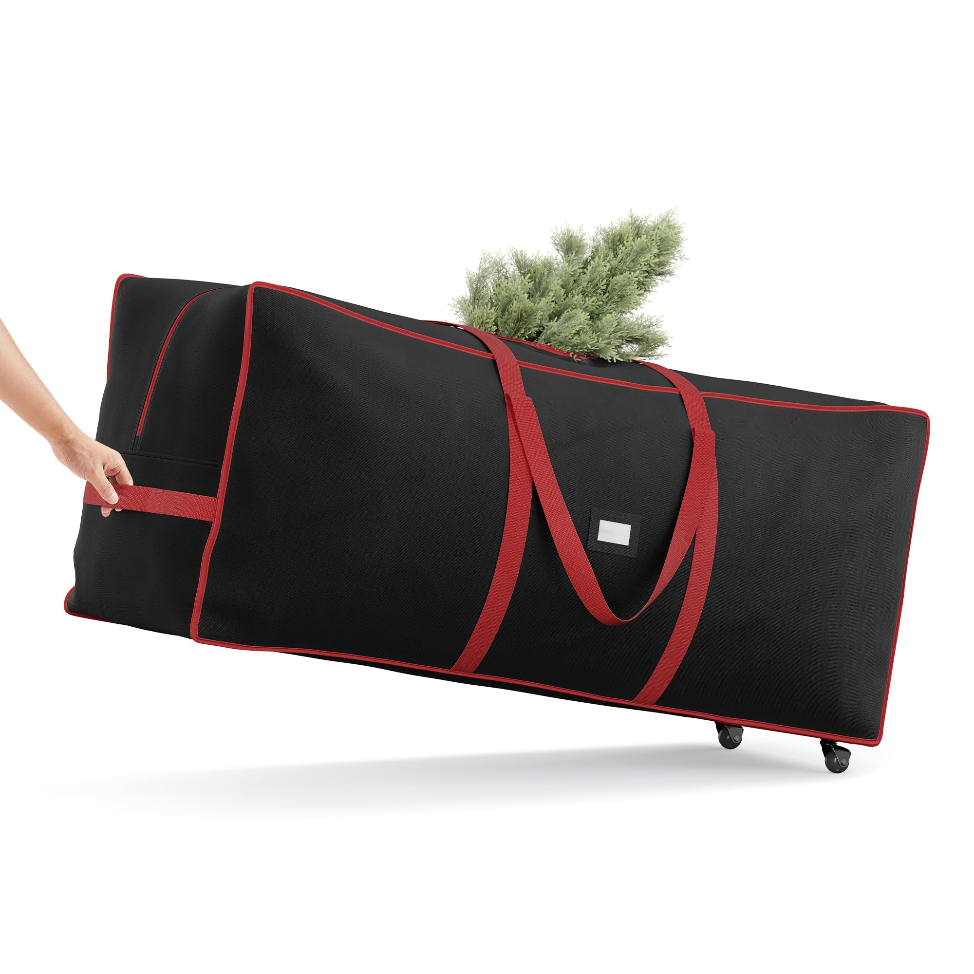 SONGMICS Christmas Tree Storage Bag with 1.6-Inch Wheels, Rolling ...