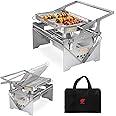 Amazon.com: BiggerFire 360° Rotating Barbecue Grill, Stainless Steel Flipping Barbecue Grills ...