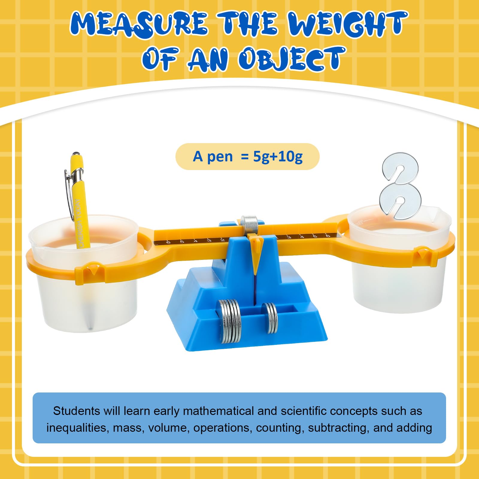 Mua Libima 3 Pack Student Balance Scale for Classroom, Clear Primary ...