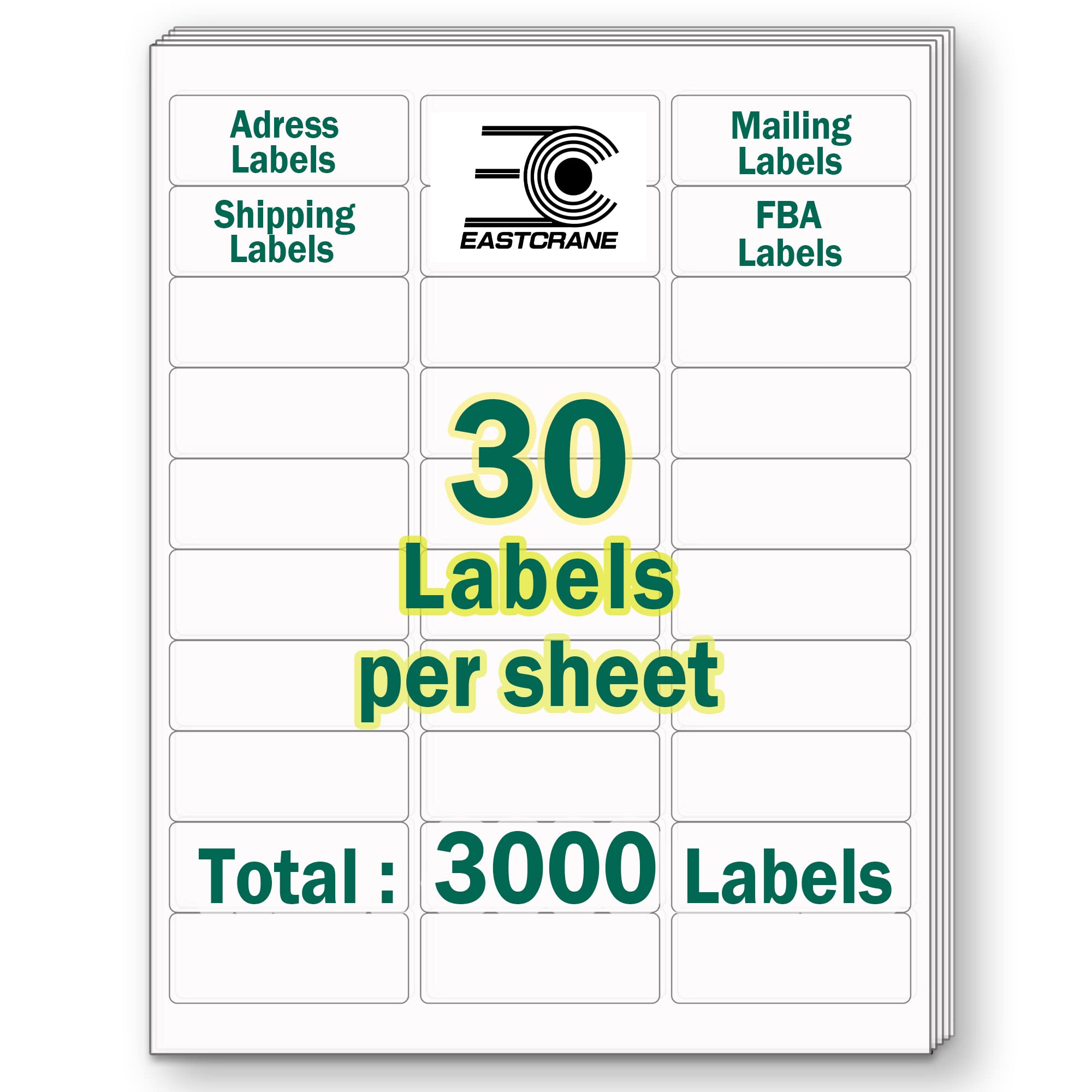 Mua 1" x 2-5/8" Printable Mailing Address Labels,3,000 Sticker Labels ...