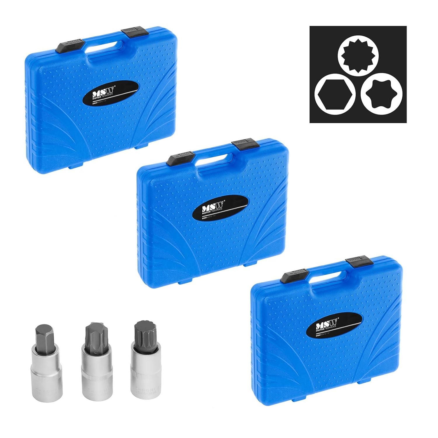 Utensili manuali e elettrici Acciaio al Cromo-Vanadio MSW-XZN12-1/2 Set ...