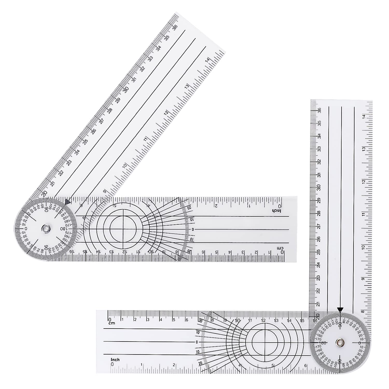 Mua Plastic Goniometer Clear Quick Angle Protractor Angle Finder Angle Ruler with 7 Inch Arm 360 ...