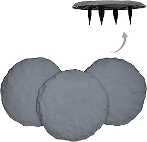 Amazon.com: Ei Circular 15.5” Stepping Stones with Ground Stakes - Home or Garden Step Stones ...