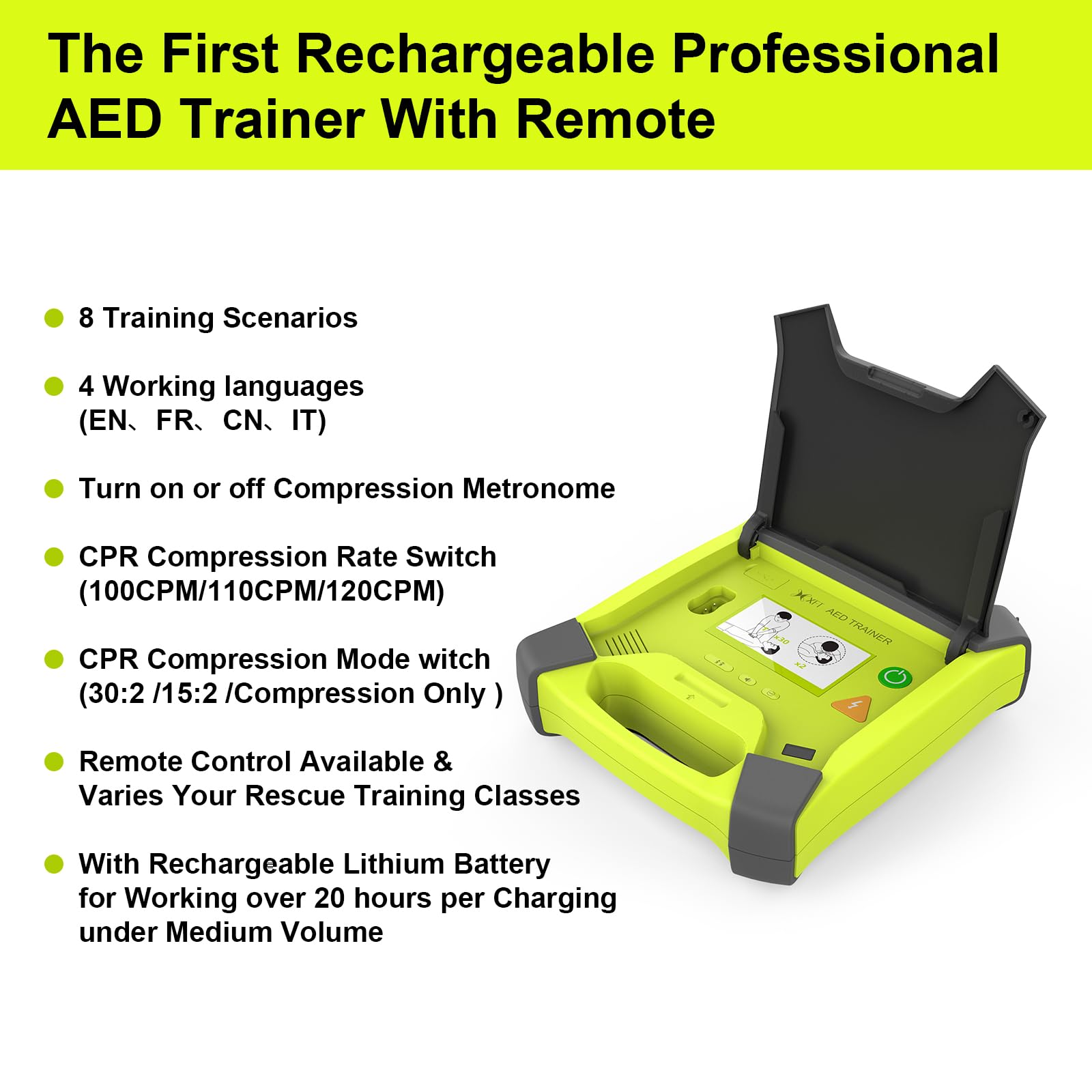 AED Trainer, XFT AED Training Kit CPR Equipment Training Device ...