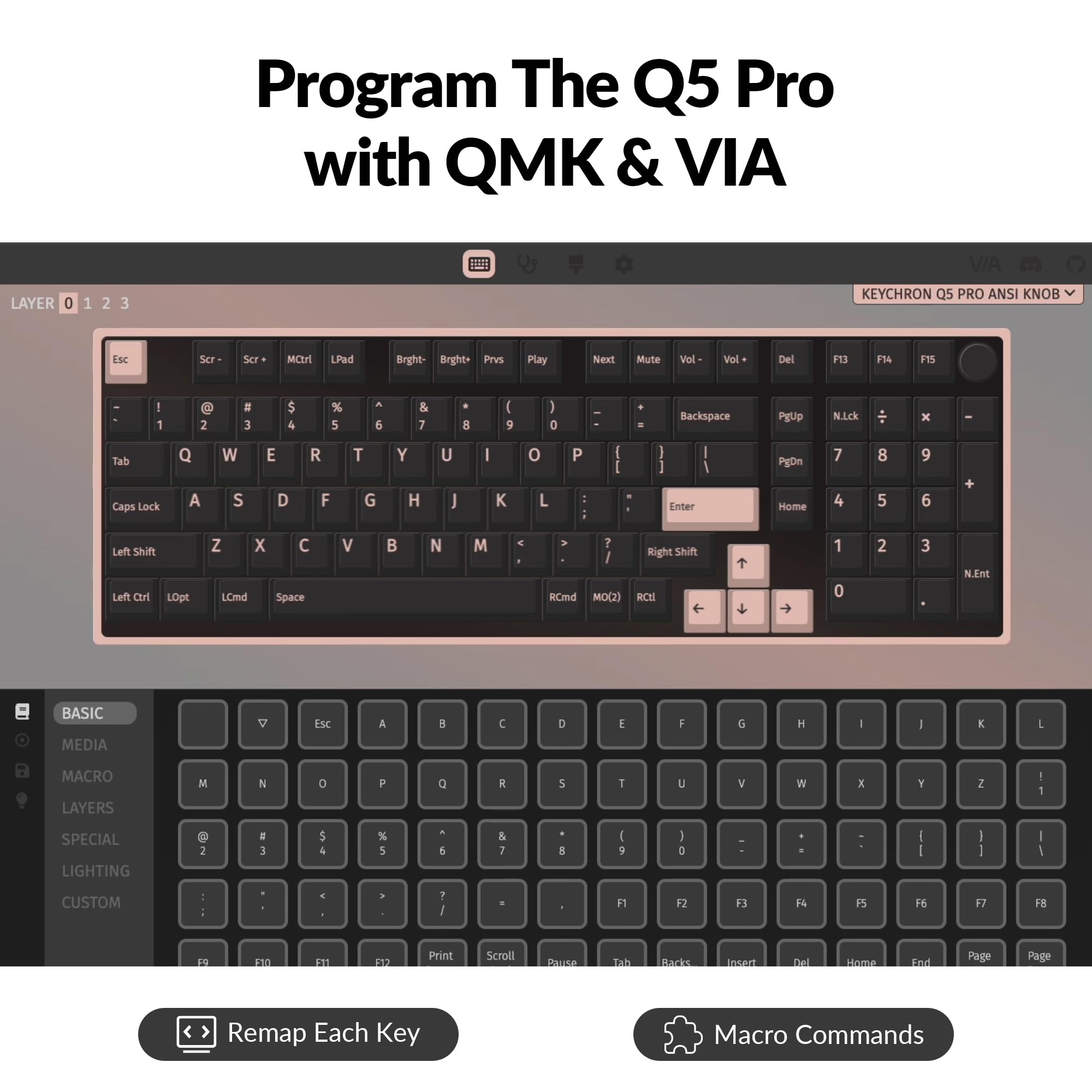 Mua Keychron Q5 Pro QMK/VIA Wireless Custom Mechanical Keyboard, Full ...